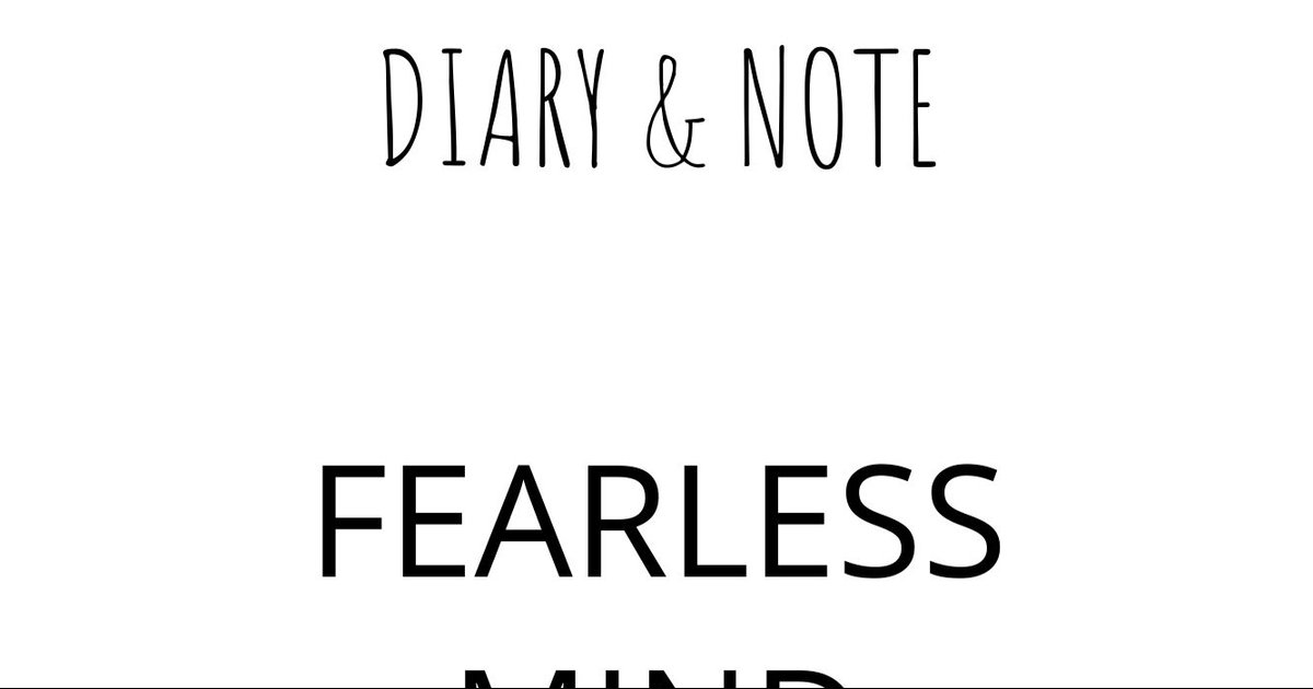 Good Words Diary Note Fearless Mind good-words-diary-note-fearless-mind